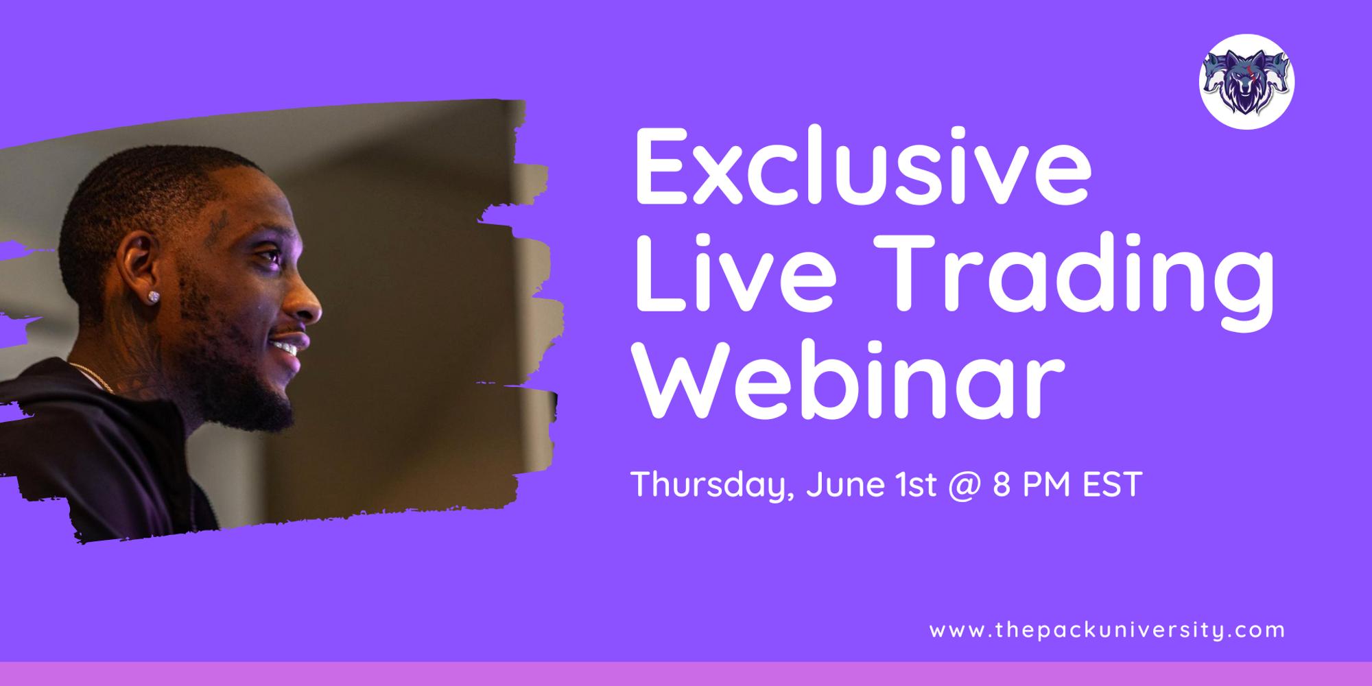 Exclusive Trading Webinar · Zoom · Luma