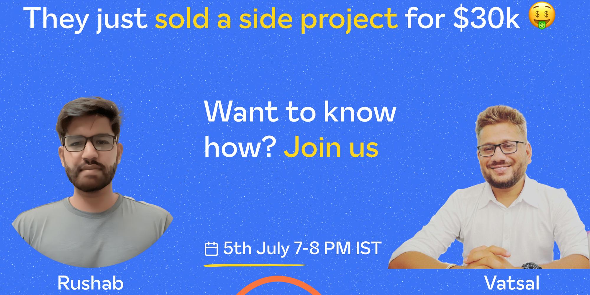 How did they sell their side project for $30k? · Zoom · Luma
