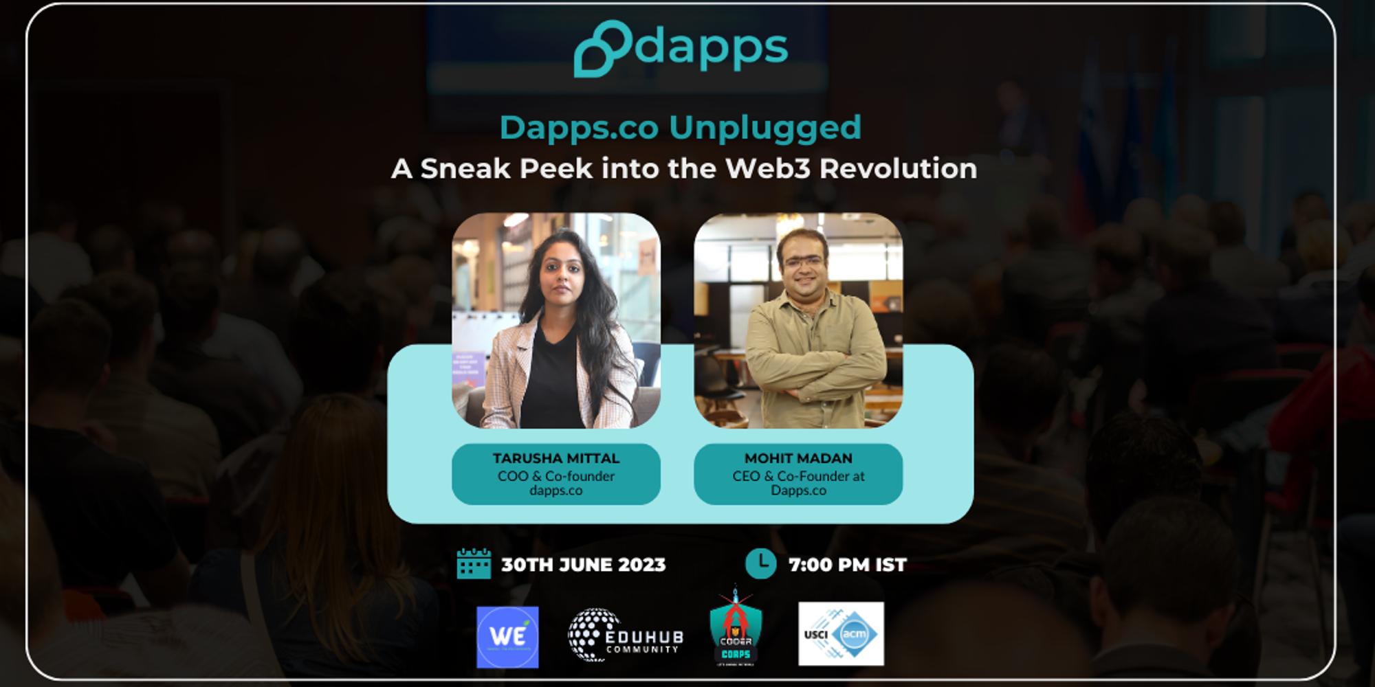 Dapps.co Unplugged: A Sneak Peek into the Web3 Revolution · Luma