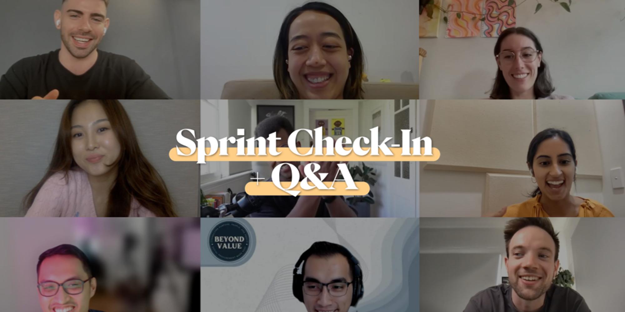 [Friday] Sprint Check-In + Q&A · Zoom · Luma