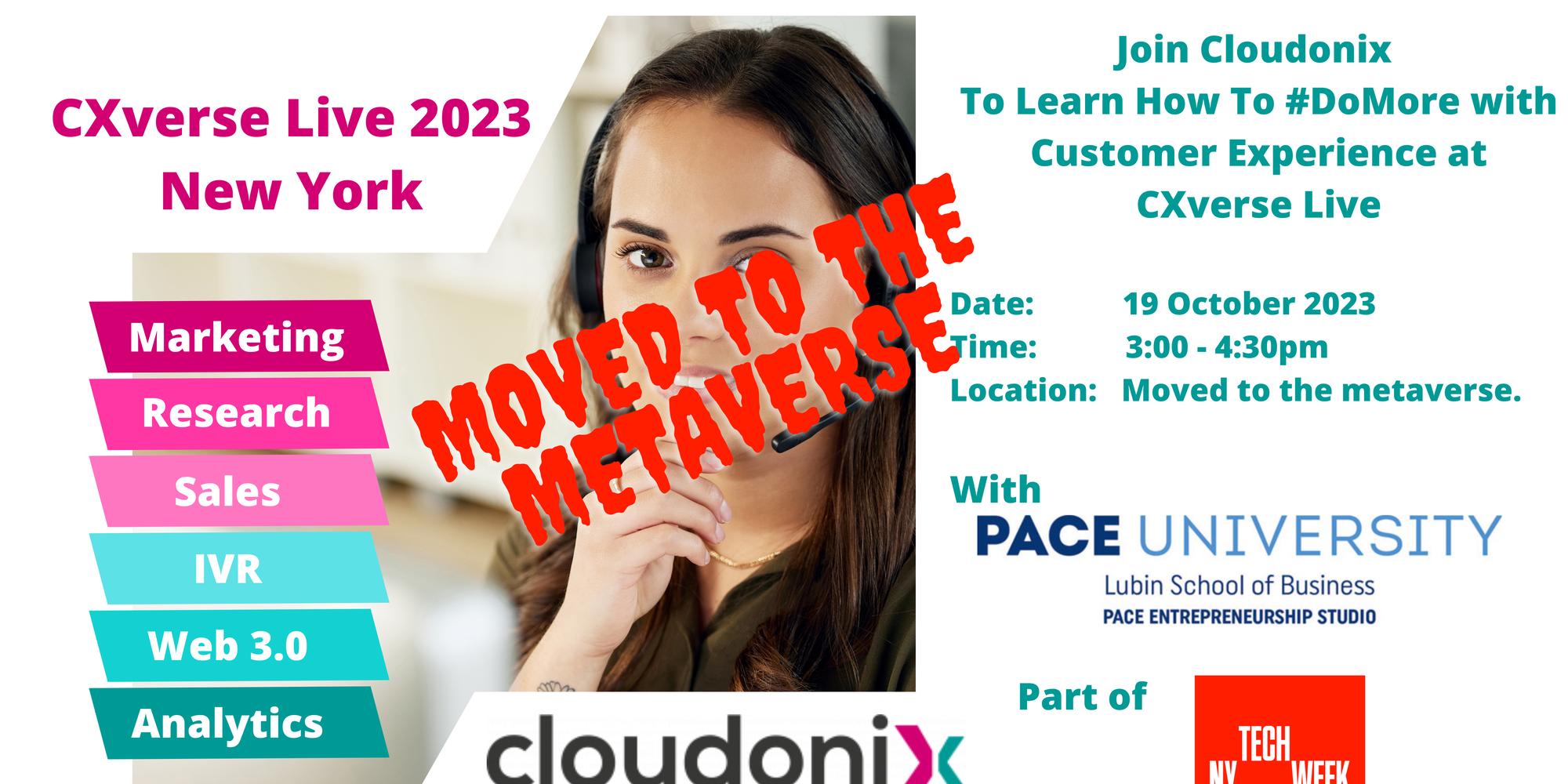 CXVerse Live - New York #TechWeek: All things customer experience · Luma