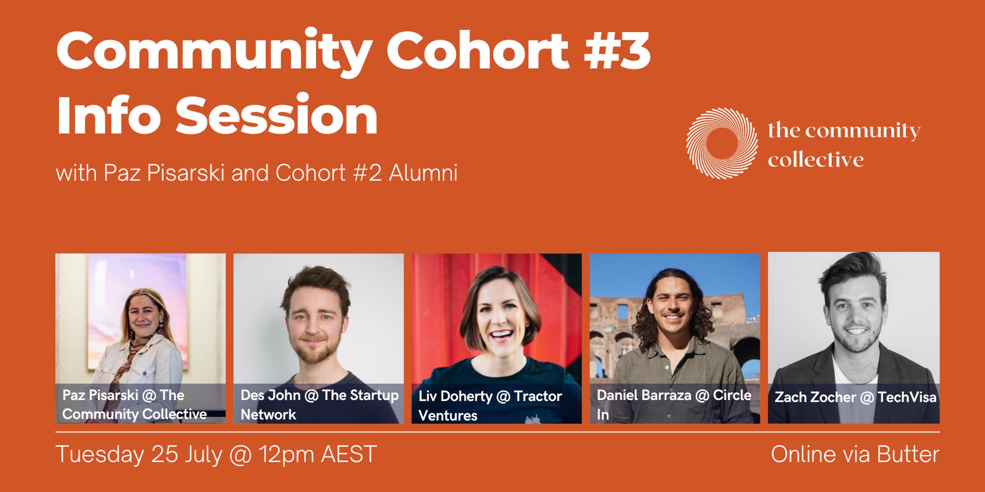 Community Cohort #3 Info Session · Luma
