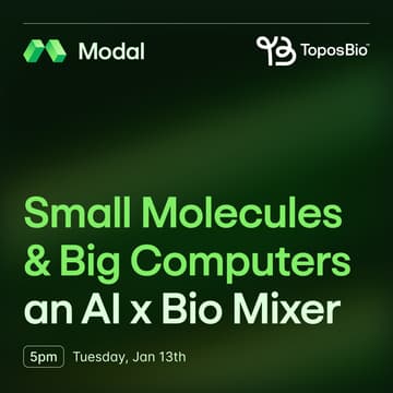 Cover Image for Small Molecules & Big Computers: an AI X Bio Mixer