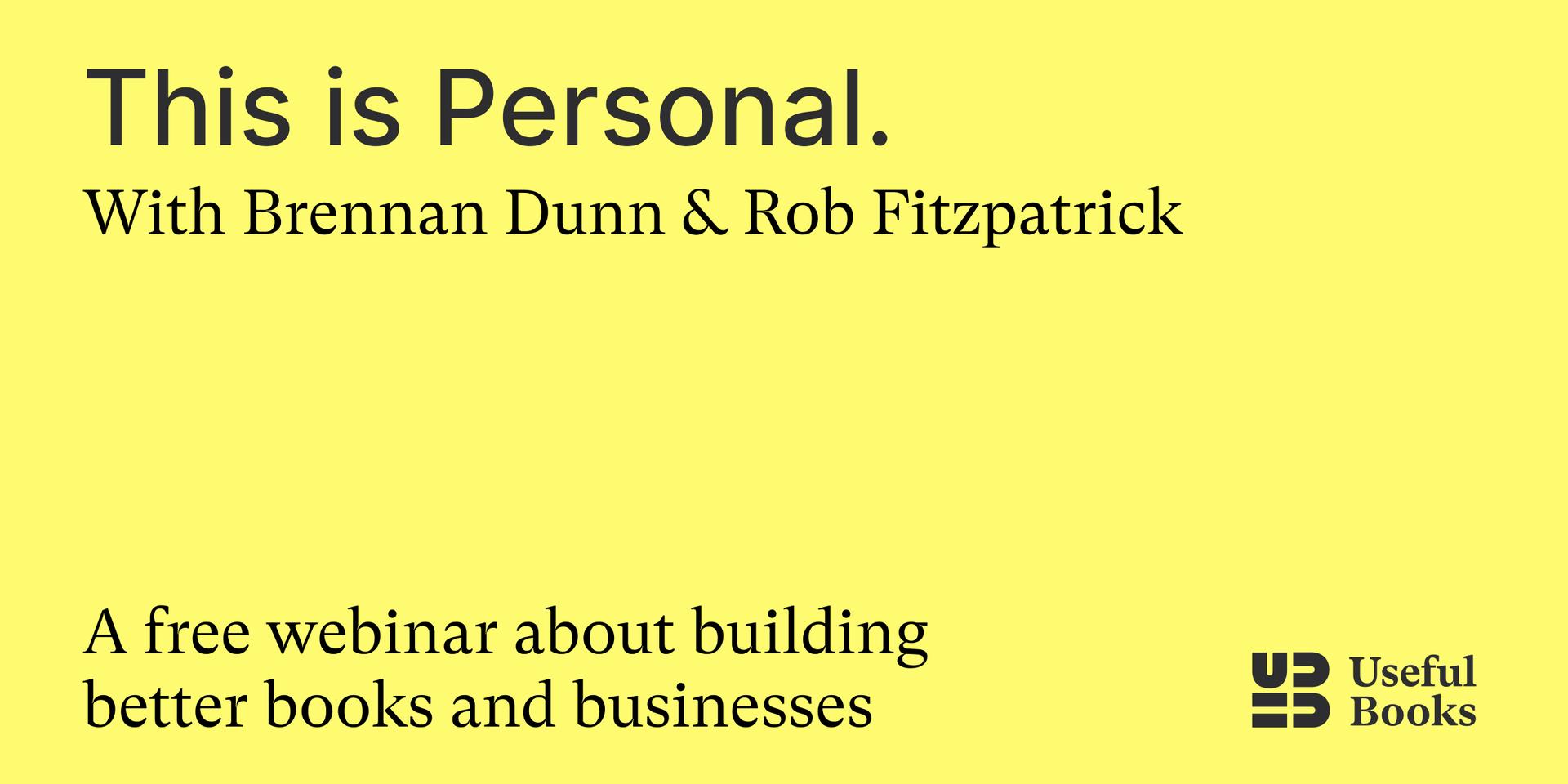 This is Personal - Building better books and businesses · Zoom · Luma