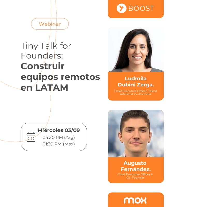 Tiny Talk for Founders: Construir equipos remotos en LATAM · Luma