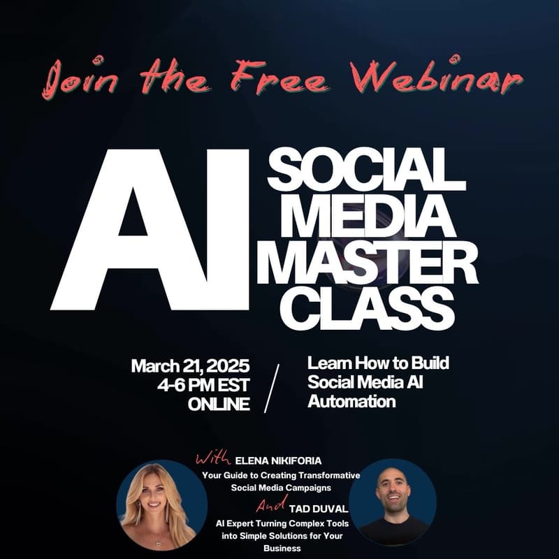 🚀 LIVE Webinar: How AI is Changing Social Media Forever! · Luma