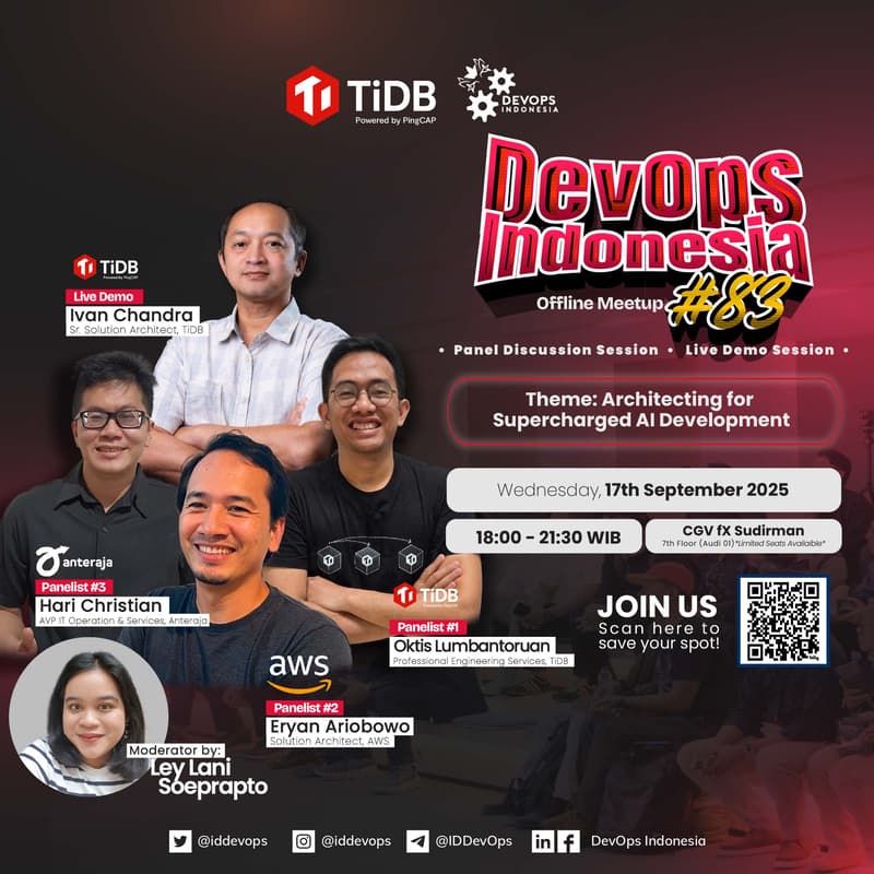 (Offline Meetup #83) DevOps Indonesia x TiDB · Luma