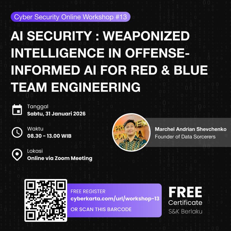 Cyber Security ONLINE Workshop #13 · Zoom · Luma