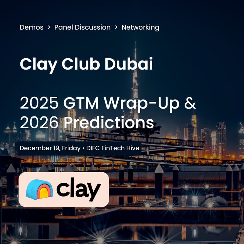 Clay Club Dubai: 2025 GTM Wrap-Up & 2026 Predictions · Luma