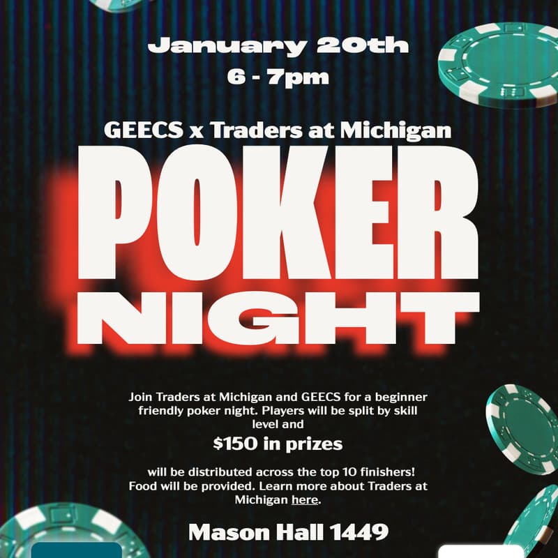 GEECS x Traders at Michigan Poker Night · Luma