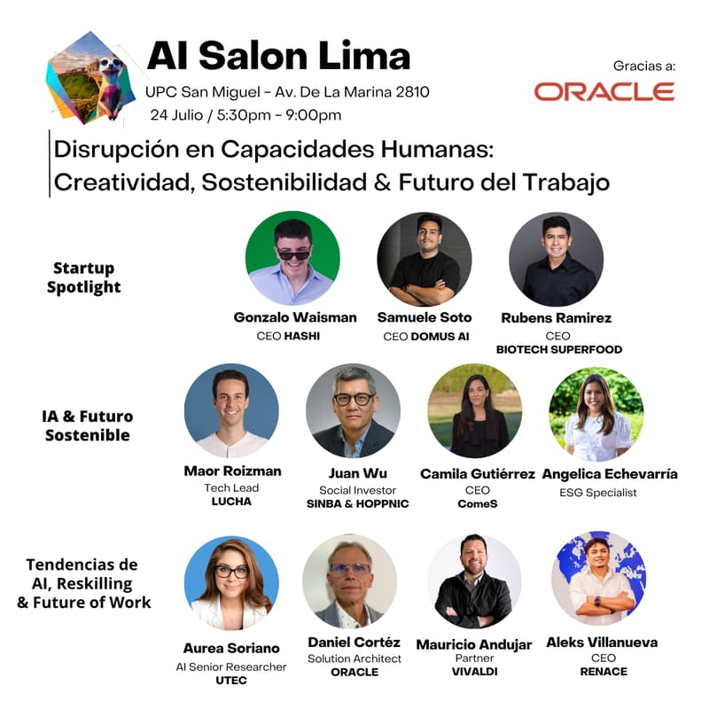 AI Salon Lima - Disrupción en Capacidades Humanas: Creatividad, Sostenibilidad & Futuro del ...