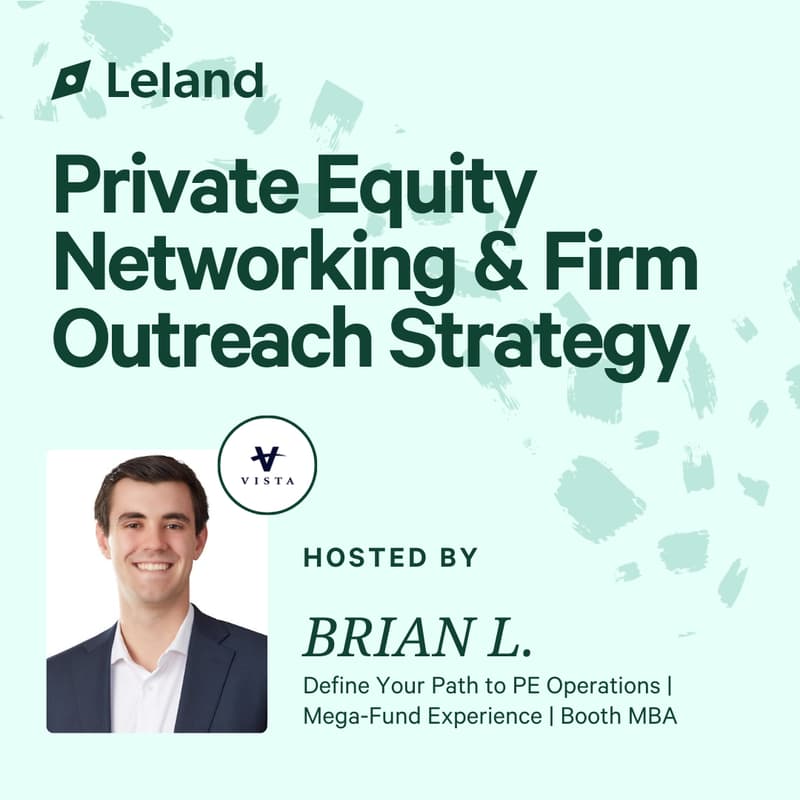Private Equity Networking & Firm Outreach Strategy · Luma
