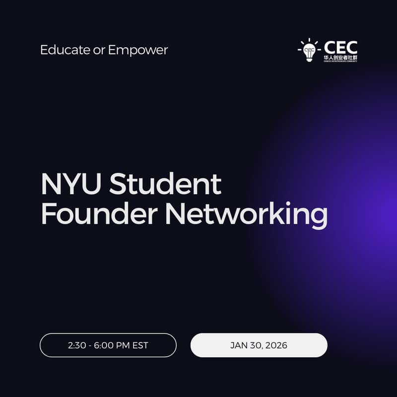 NYU Student Founder Networking · Luma
