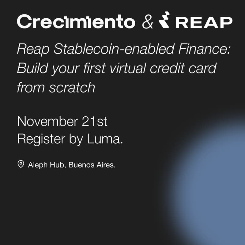 Reap Stablecoin-enabled Finance: Build your first virtual credit card ...
