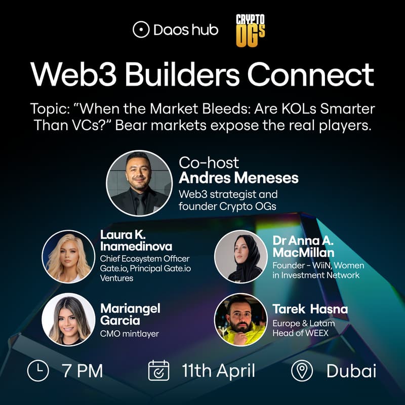 Web3 Builders Connect by Daos Hub · Luma