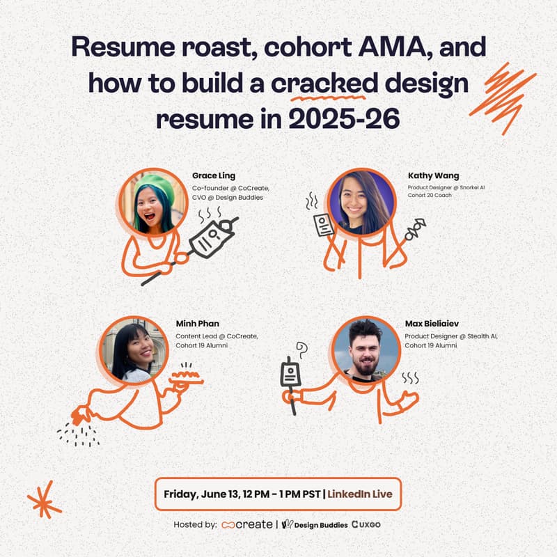 Resume roast, cohort AMA, and building a cracked designer resume in 2025 · Luma