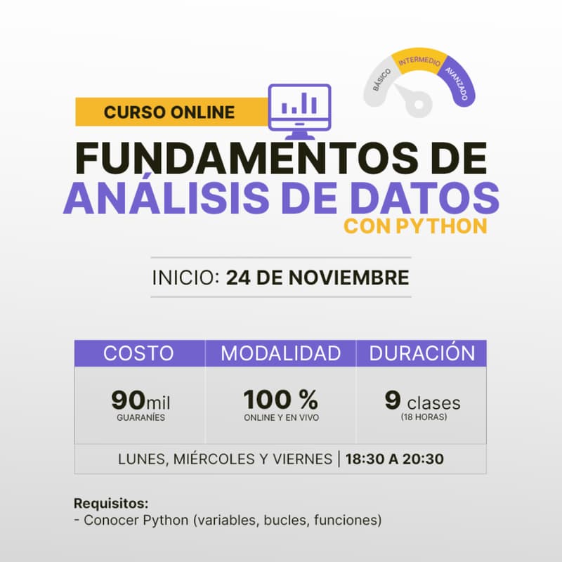 Fundamentos de Análisis de Datos con Python - Curso · Luma