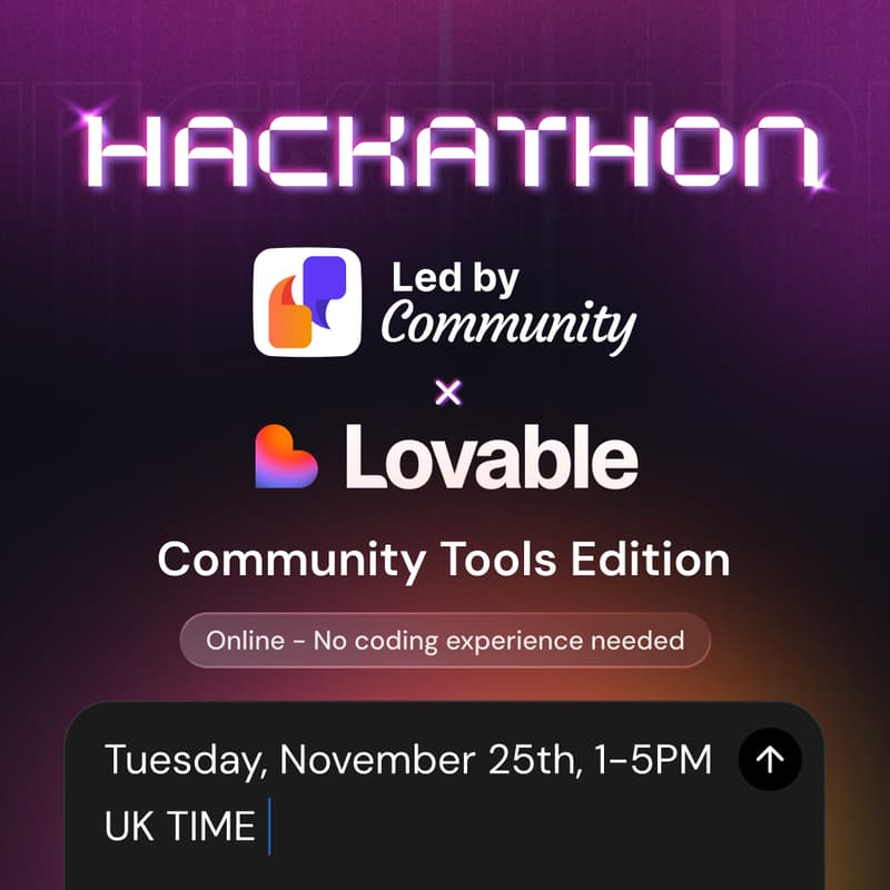 AI Lovable Hackathon: Community Tools Edition · Luma