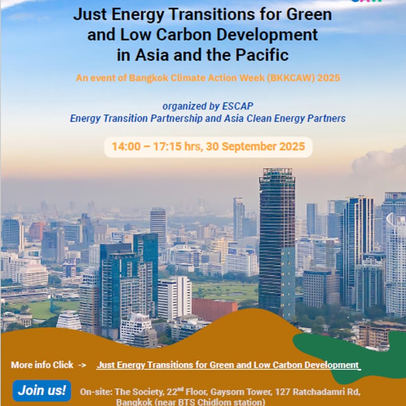 Just Energy Transitions for Green and Low Carbon Development in Asia and the Pacific · Luma