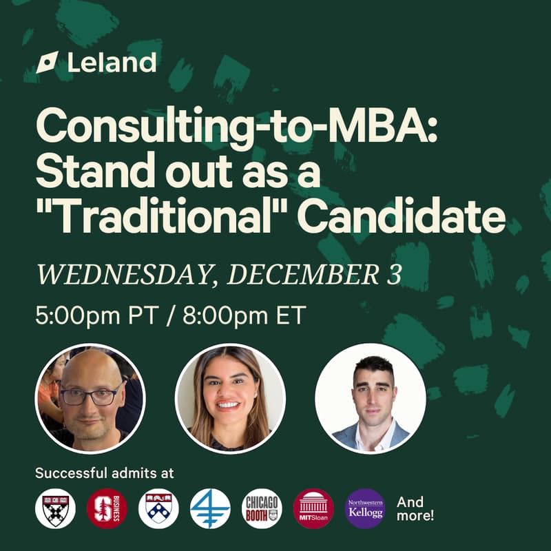 Consulting-to-MBA: Stand out as a "Traditional" Candidate · Zoom · Luma