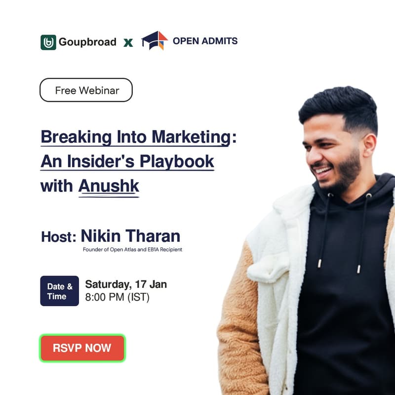 Breaking Into Marketing: An Insider's Playbook with Anushk · Zoom · Luma