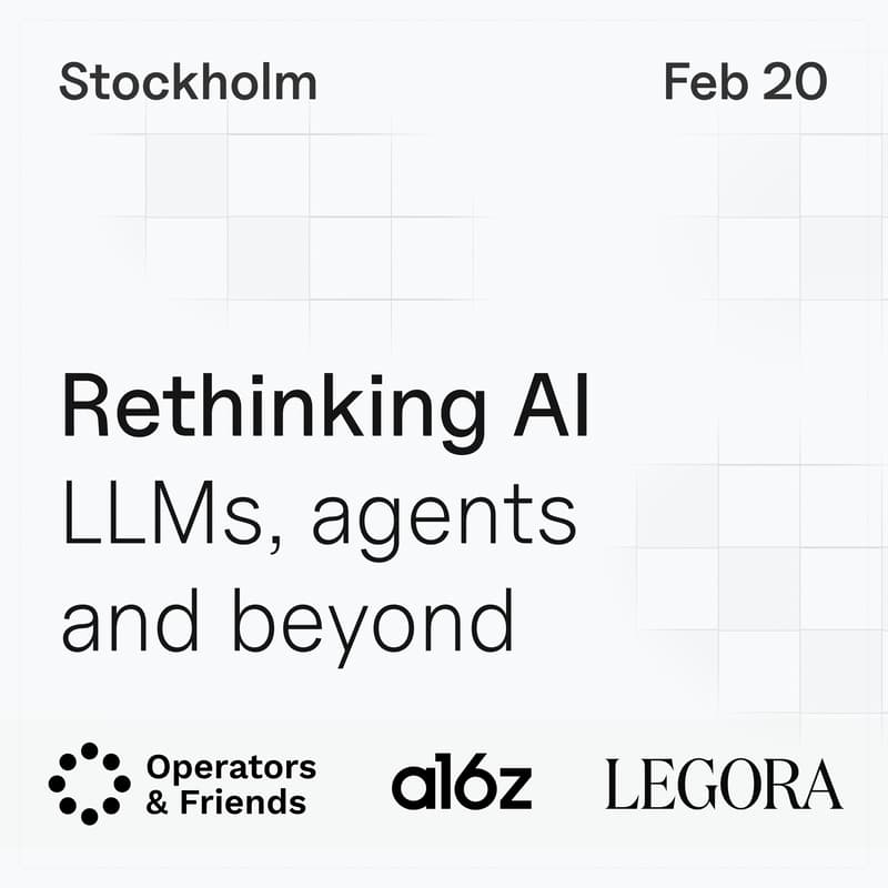 Rethinking AI - LLMs, agents and beyond · Luma