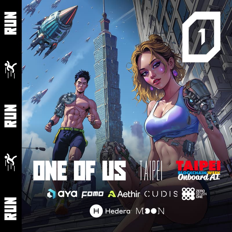 ONE OF US Run & Coffee // Aya, Cudis, Aethir, Hedera, 071Labs, Moonring, FOMO Magazine · Luma