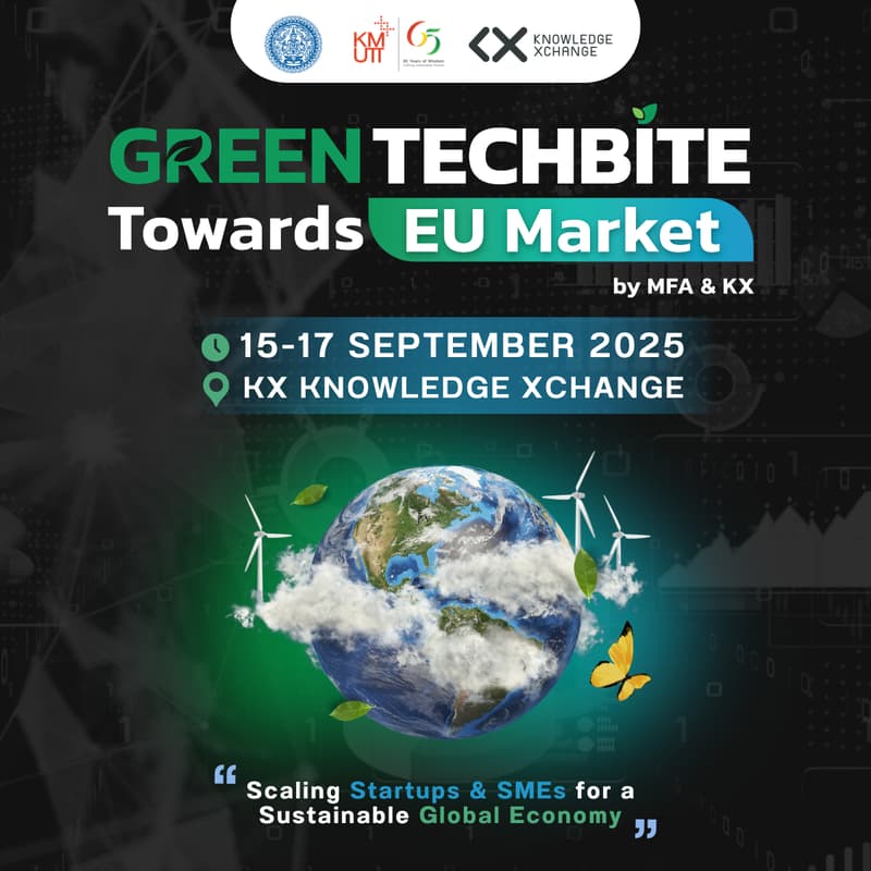 GREEN TECHBITE Towards EU Market By The Ministry of Foreign Affairs and KX Knowledge Xchange · Luma