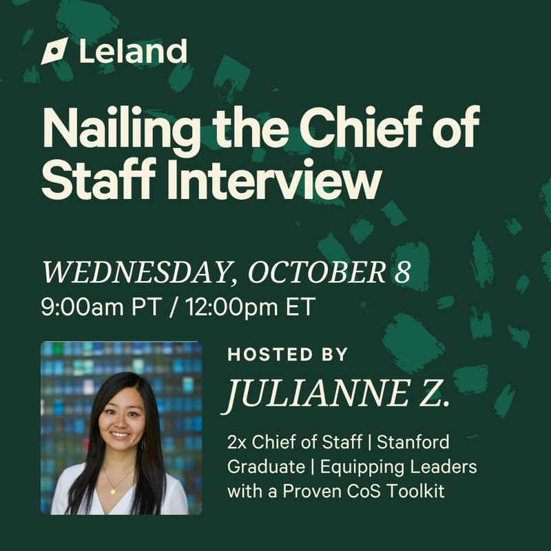 Nailing the Chief of Staff interview · Zoom · Luma