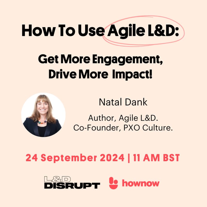 How To Use Agile L&D For More Engagement And Impact · Zoom · Luma
