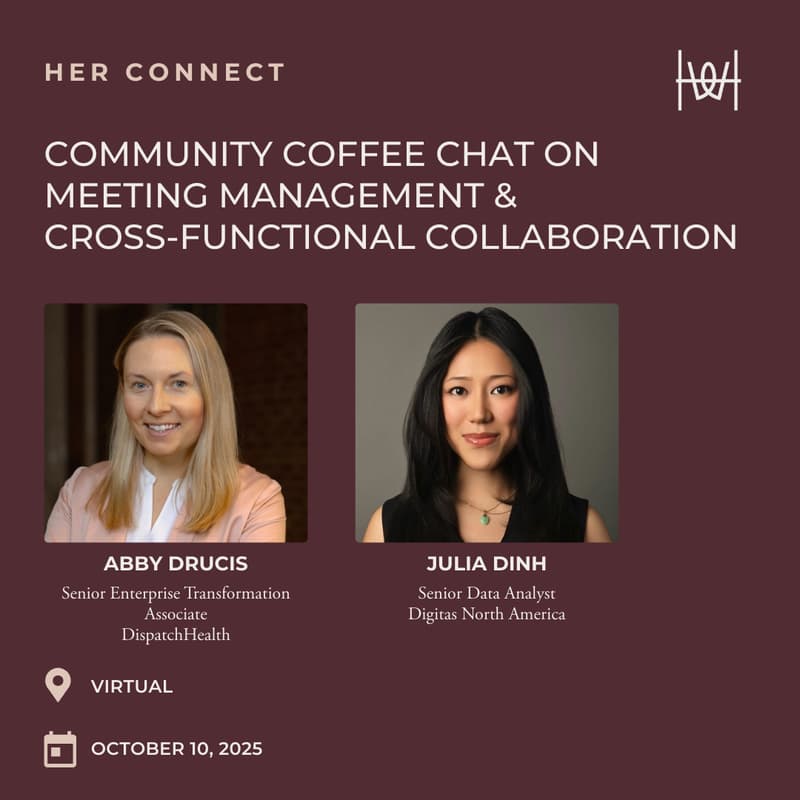 Her Connect - Virtual Community Coffee Chat on Meeting Management ...