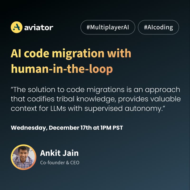 AI code migration with human-in-the-loop · Luma