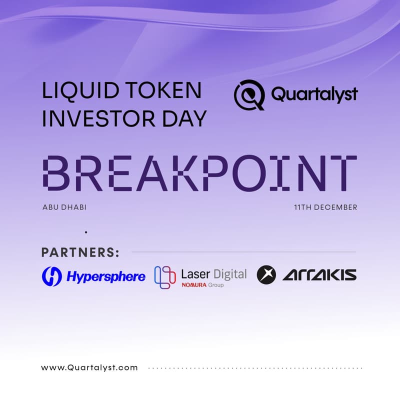 Quartalyst Token Investor Day @ Solana Breakpoint · Luma