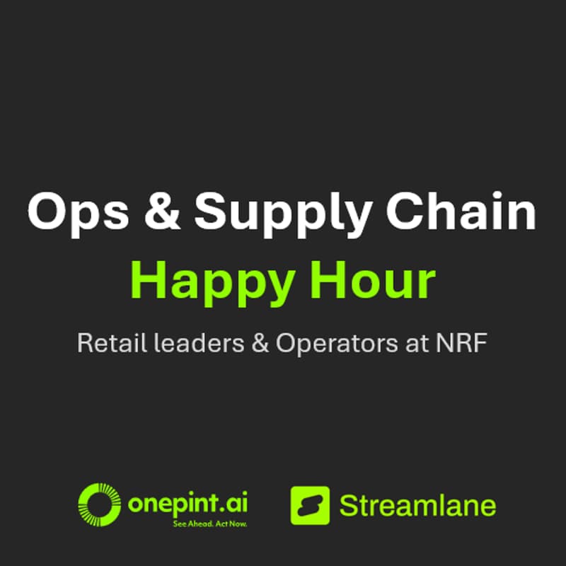 Ops & Supply Chain Happy Hour at NRF by OnePint and Streamlane · Luma