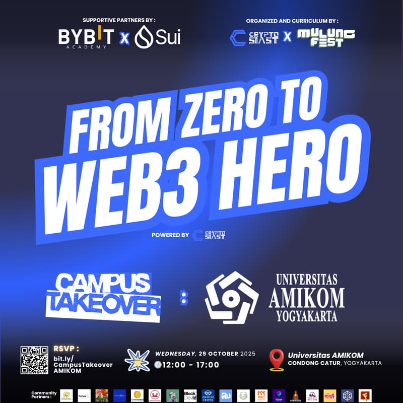 Campus Takeover : AMIKOM | From Zero To Web3 Hero · Luma