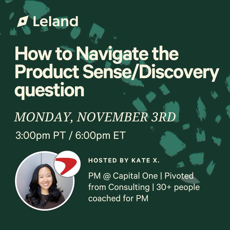 How to Navigate the Product Sense/Discovery question · Zoom · Luma