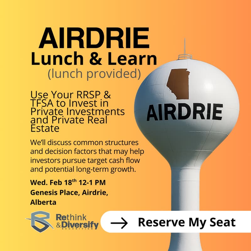 Airdrie Lunch & Learn: Use Your RRSP & TFSA to Invest in Private ...
