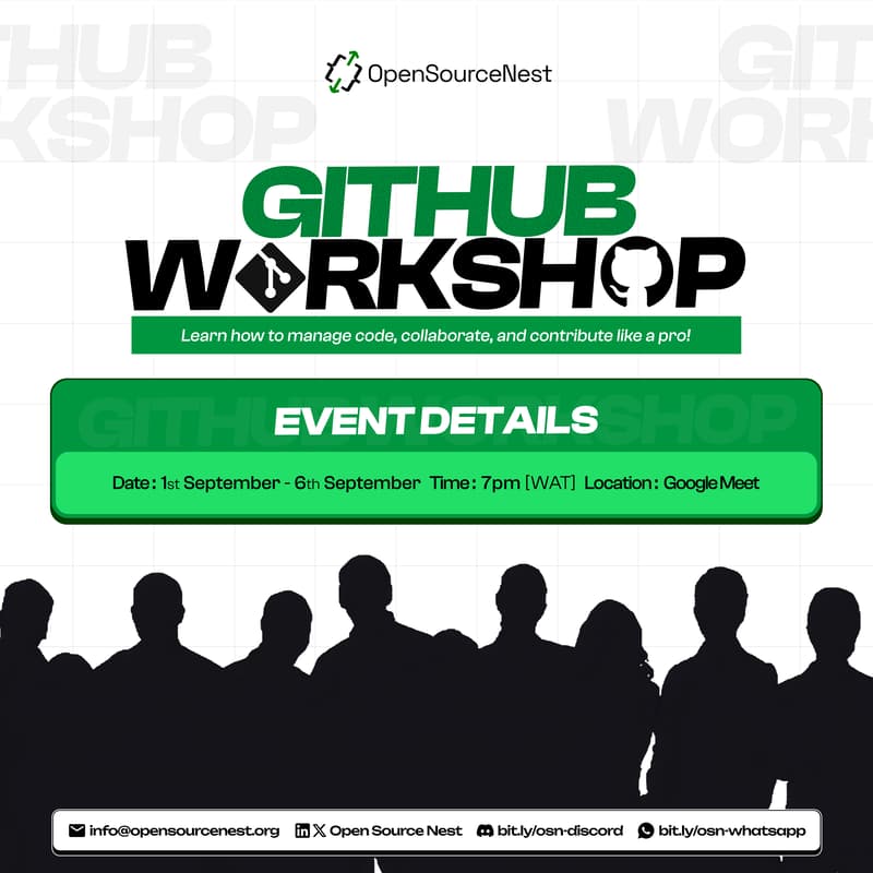 GitHub Workshop (Day 6) by Open Source Nest · Luma