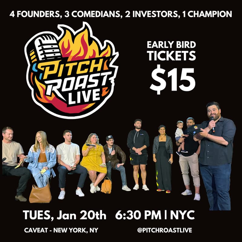 Pitch Roast Live 2026 Launch Show · Luma