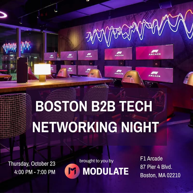 Boston B2B Tech Networking + F1 Racing with Modulate · Luma