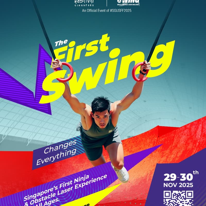 The First Swing: Ninja & Obstacle Laser Experience · Luma