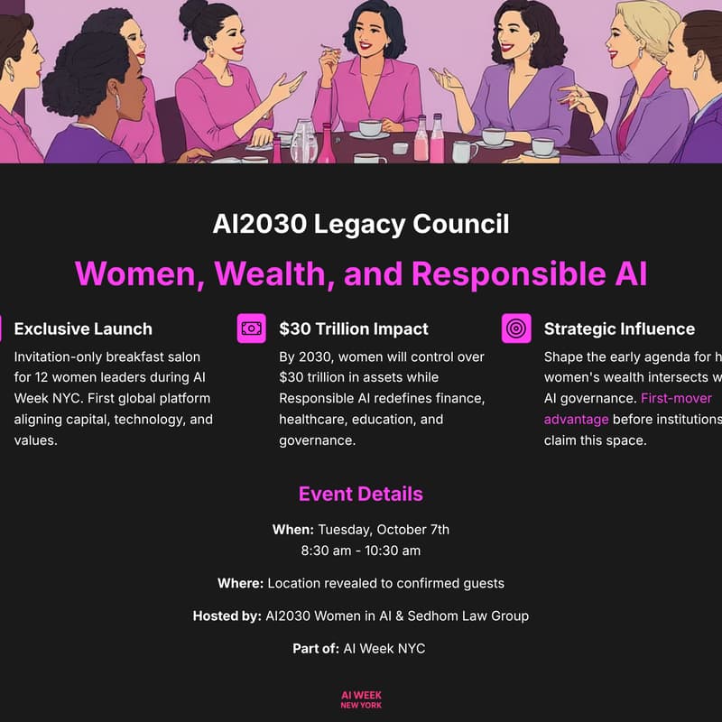AI2030 Legacy Council: Women, Wealth, and Responsible AI · Luma