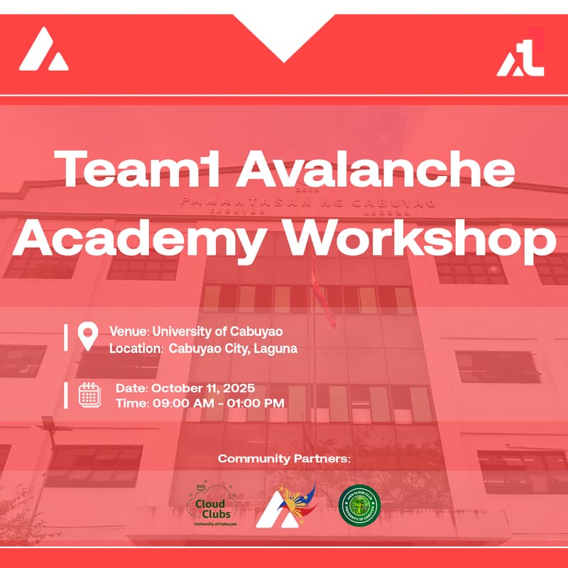 Team1 Avalanche & AWS Workshop @ University of Cabuyao · Luma