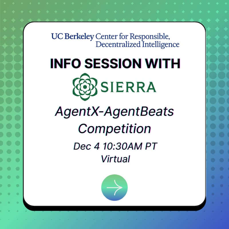 Info Session With Sierra: AgentX-AgentBeats Competition · Luma