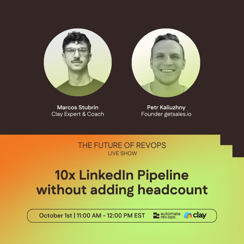 The Future Of RevOps - Live Show: 10x LinkedIn Pipeline without adding headcount · Luma