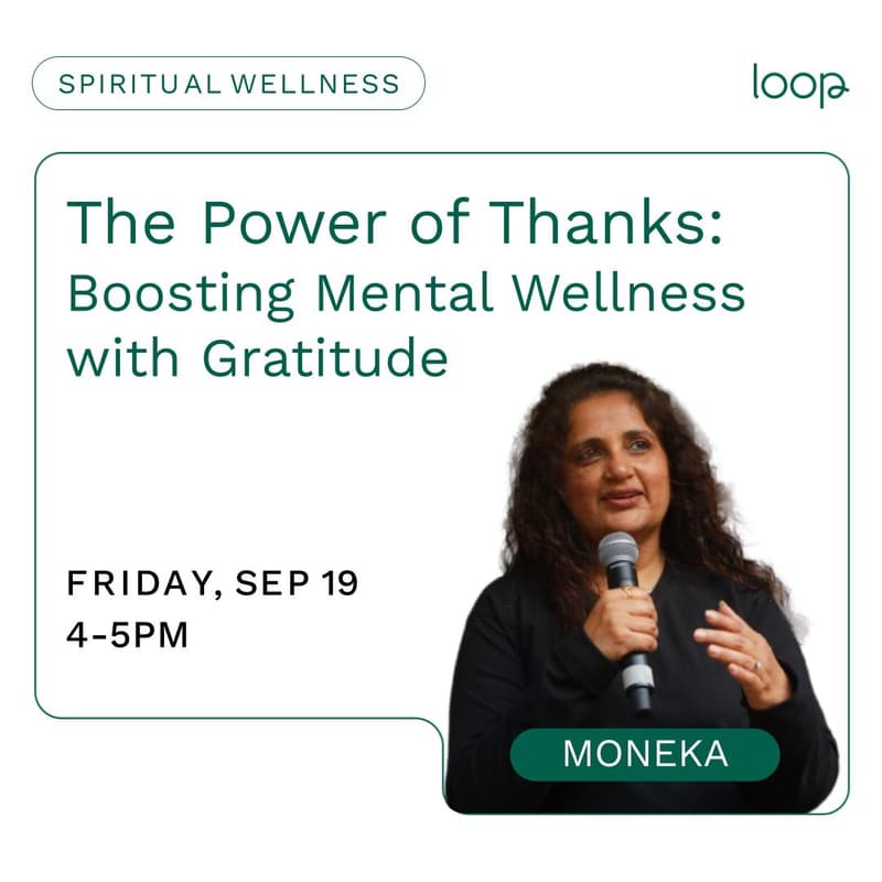 The Power of Thanks: Boosting Mental Wellness with Gratitude · Zoom · Luma