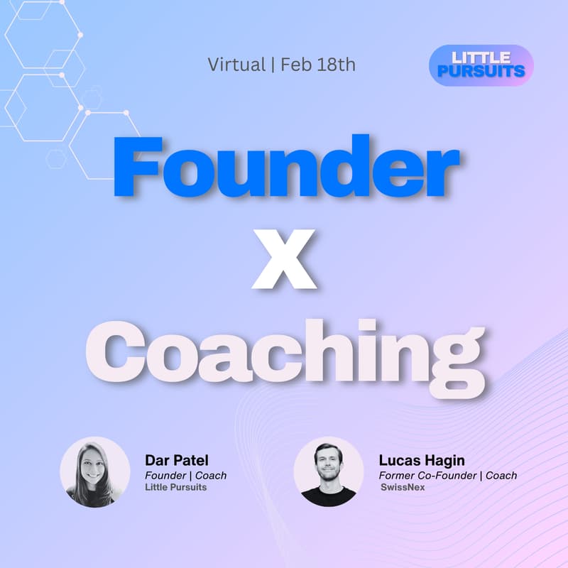 Founder x Coaching · Zoom · Luma