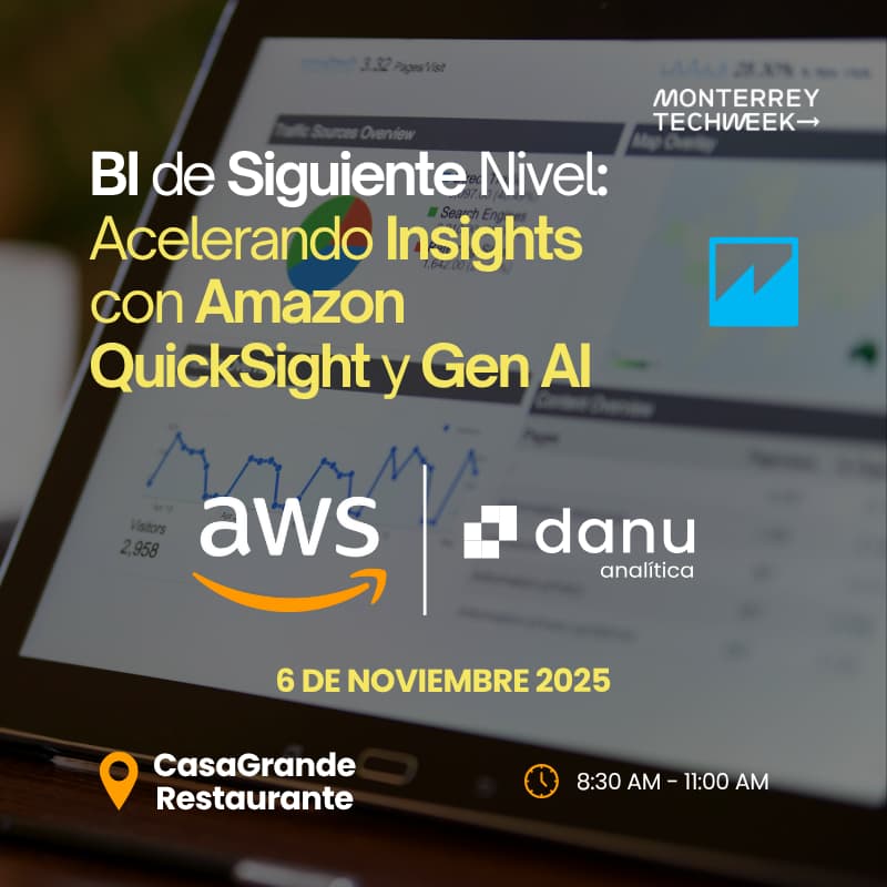 BI de Siguiente Nivel con Danu Analítica & AWS: Acelerando Insights con QuickSight y Kiro.dev · Luma