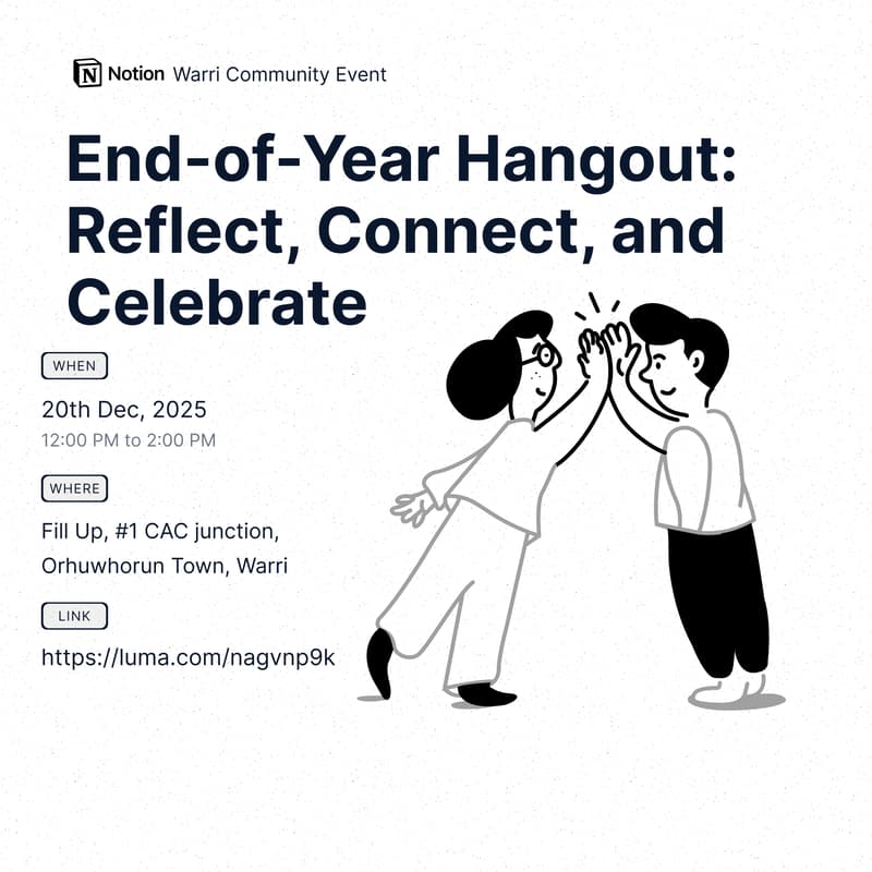 End-of-Year Hangout: Reflect, Connect, and Celebrate · Luma