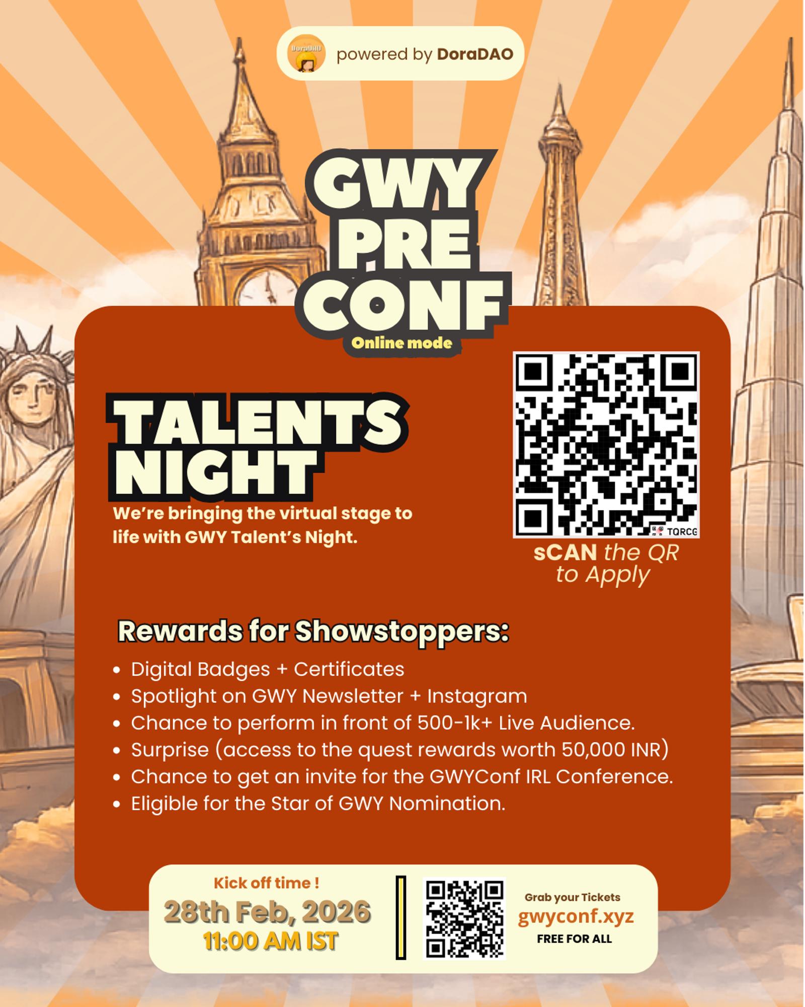 GWY PRECONF : VIRTUAL Talents Night · Luma